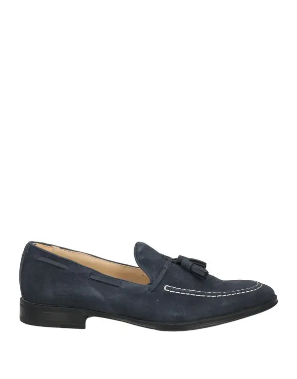 MANUFACTURE D'ESSAI Dark Leather Loafers - Navy Blue