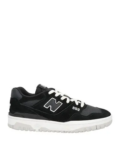 NEW BALANCE Leather Low-top Sneakers - Black
