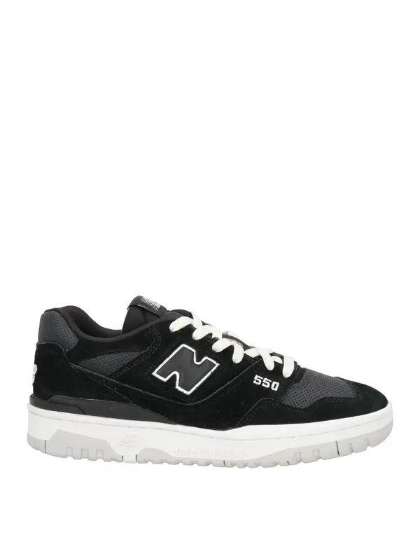 NEW BALANCE Leather Low-top Sneakers - Black