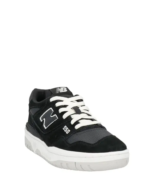 NEW BALANCE Leather Low-top Sneakers - Black