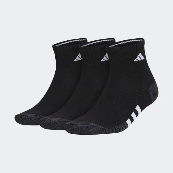 Adidas Cushioned Quarter Socks 3 Pairs - Black / Onix / White