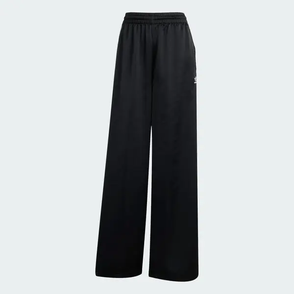 Adidas Adicolor Satin Wide Leg Track Pants - Black