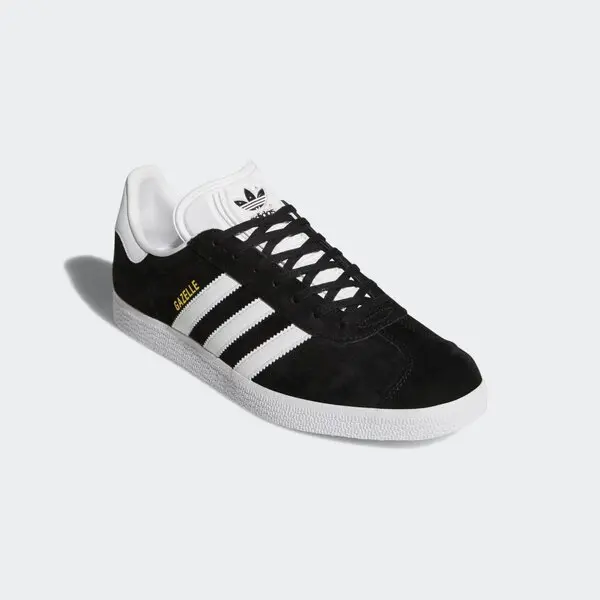 adidas gazelle silver green womens Adidas Gazelle Core Black Cloud White Gold Metallic (GS) main image 1
