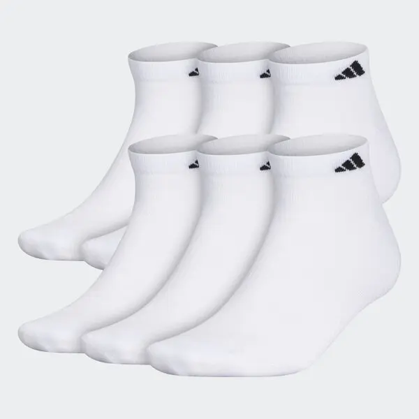 Adidas Athletic Cushioned Low-cut Socks 6 Pairs - White