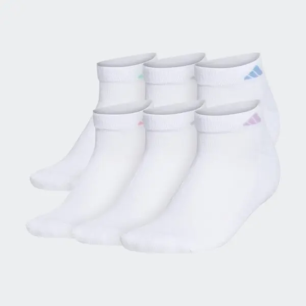 Adidas Athletic Cushioned Low-cut Socks - White
