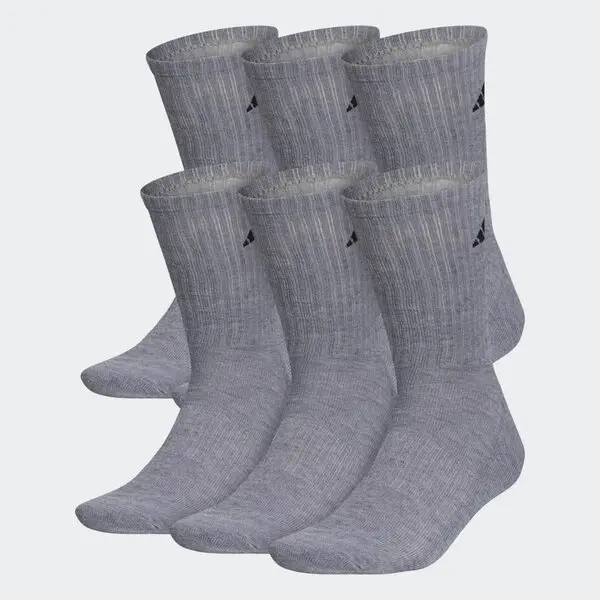 Adidas Athletic Cushioned Crew Socks - Medium Grey