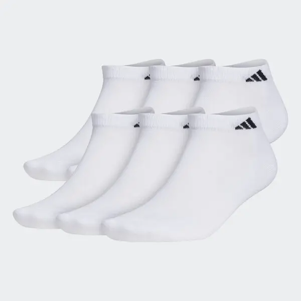 Adidas Athletic Cushioned Low Socks 6 Pairs - White / Black