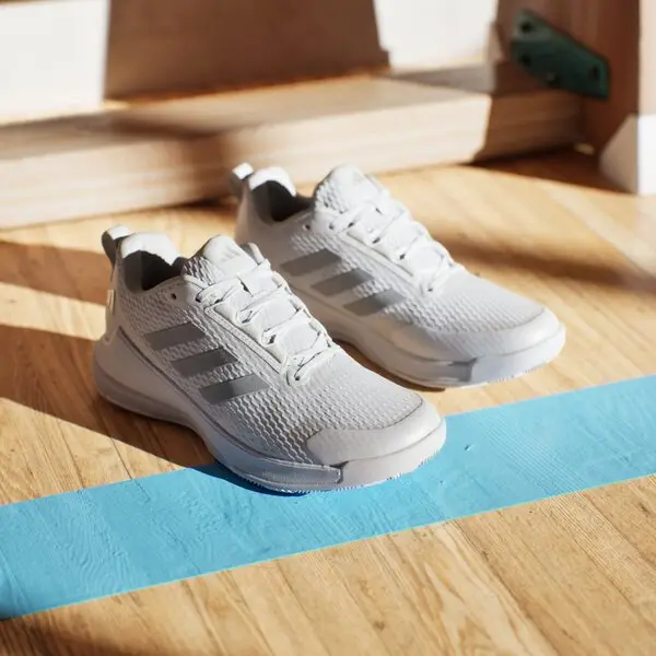 Adidas Novaflight 2 Indoor Shoes - Cloud White / Silver Metallic / Cloud White
