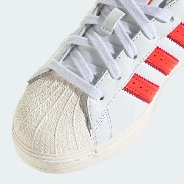 Adidas Superstar Shoes Cloud White - Cloud White / Cloud White / Bright Red  | Editorialist