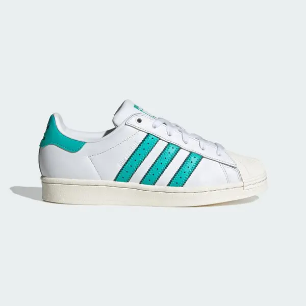 Adidas Superstar Shoes Cloud White In Cloud White / Cloud White / Mint Rush  - 25% Off | Editorialist