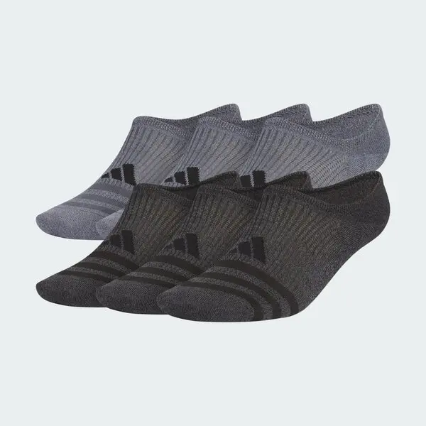 Adidas Superlite 3.0 6-pack Super-no-show Socks - Onix / Black