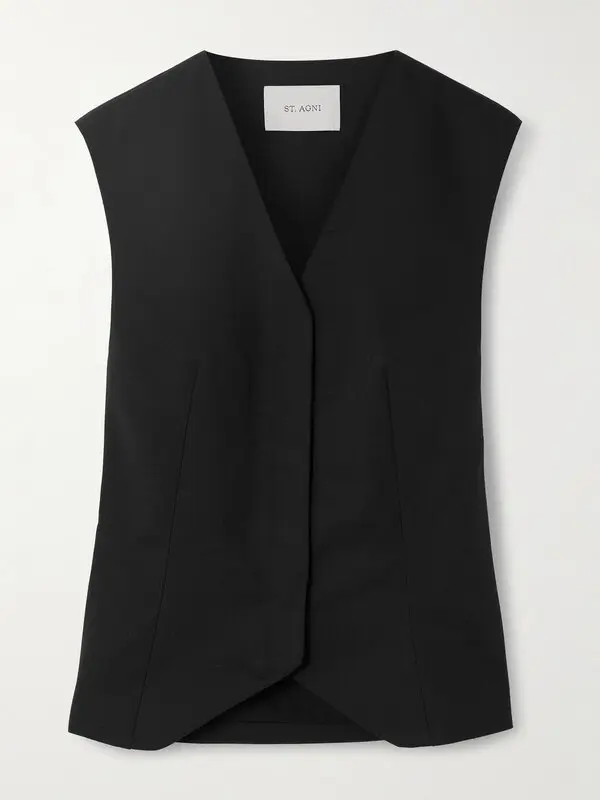 ST. AGNI Recycled-twill Vest