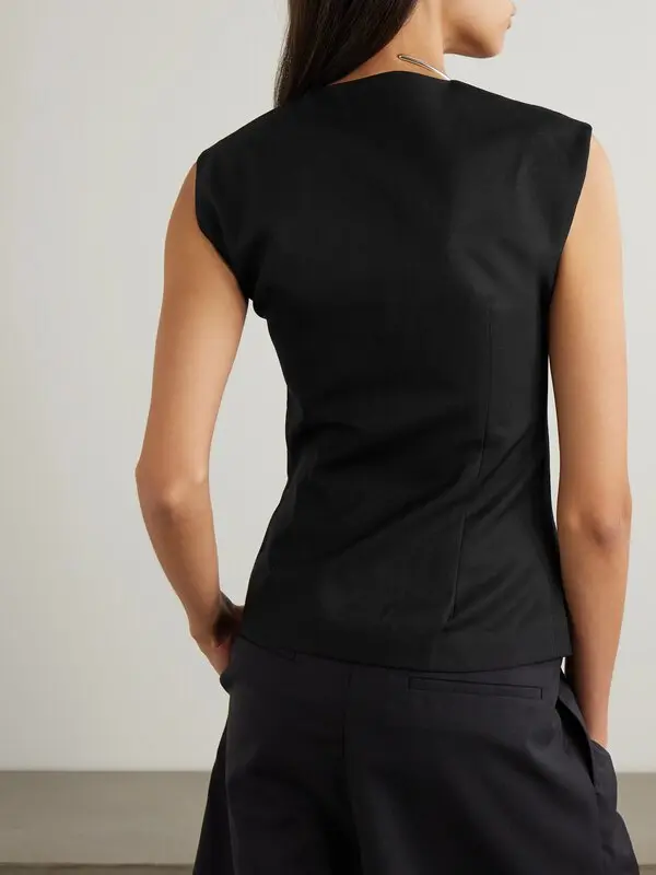 ST. AGNI Recycled-twill Vest