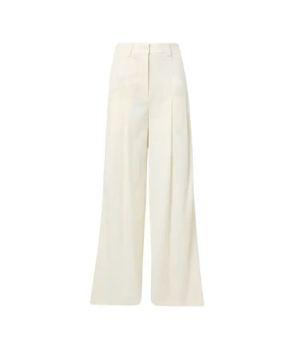 Altuzarra Zanni Pleated Wool-blend Wide-leg Pants