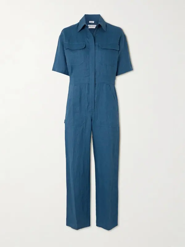 RIVET UTILITY Dynamo Linen Jumpsuit - Blue
