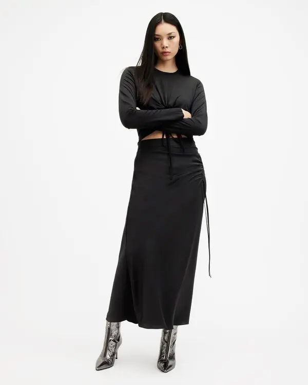 ALLSAINTS Alexia Gathered Maxi Skirt