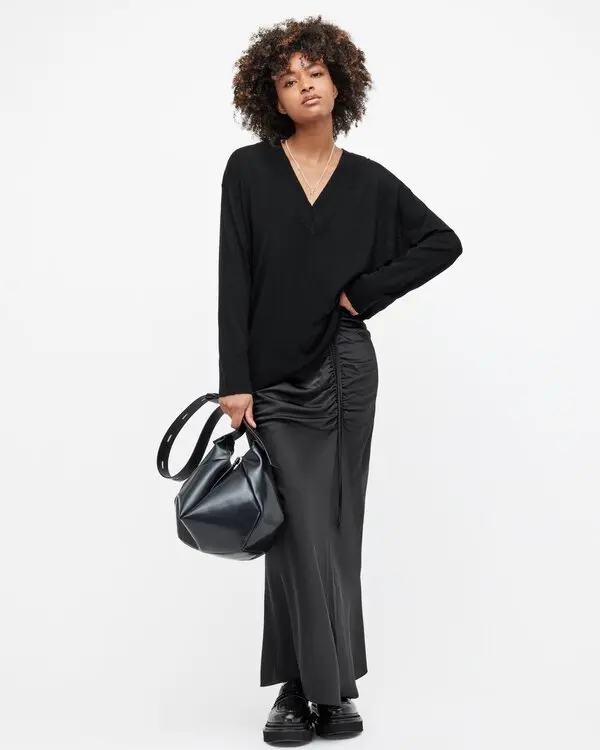 ALLSAINTS Alexia Gathered Maxi Skirt