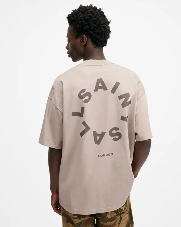 ALLSAINTS Tierra Oversized Crew Neck Logo T-shirt