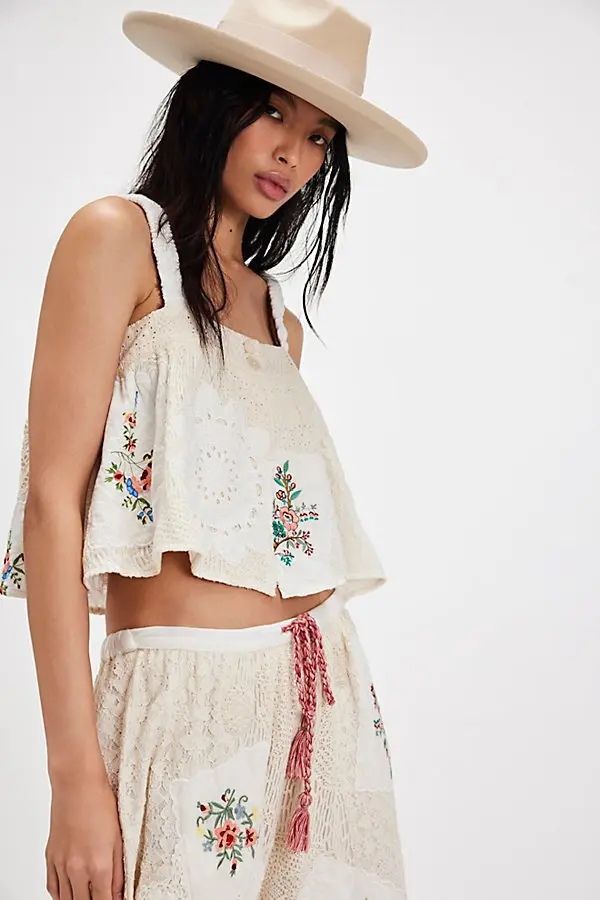 Free People Olin Wylder Cashmere Wide Brim Hat In Cream - 75 