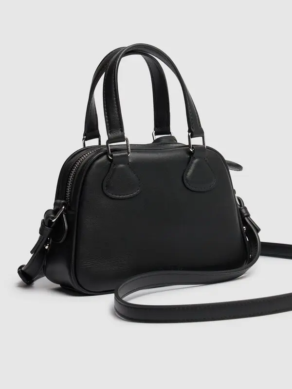 COURREGES Mini Bowling Leather Bag