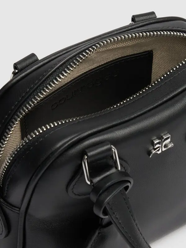 COURREGES Mini Bowling Leather Bag