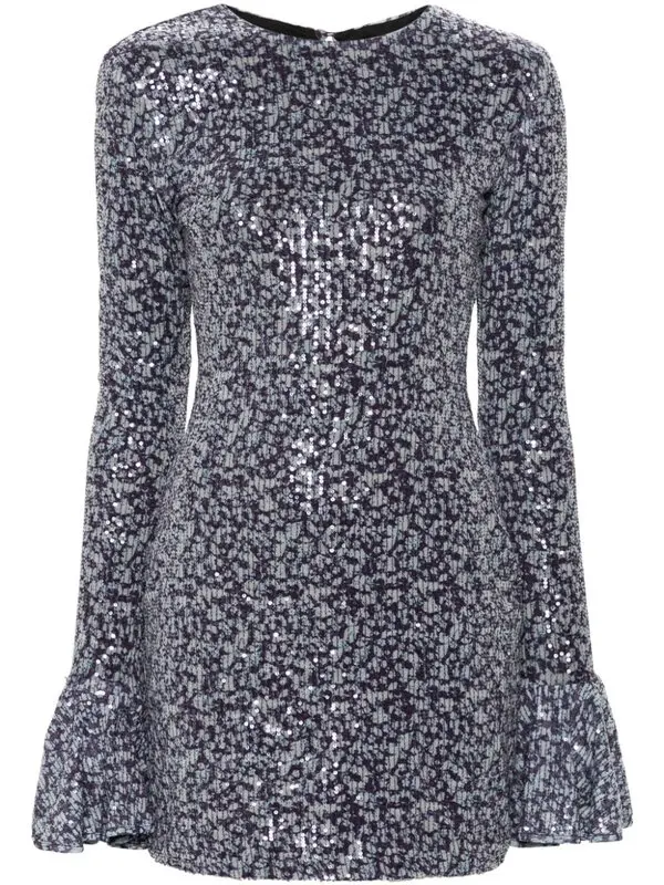 ROTATE BY BIRGER CHRISTENSEN Sequinned Mini Dress - Purple