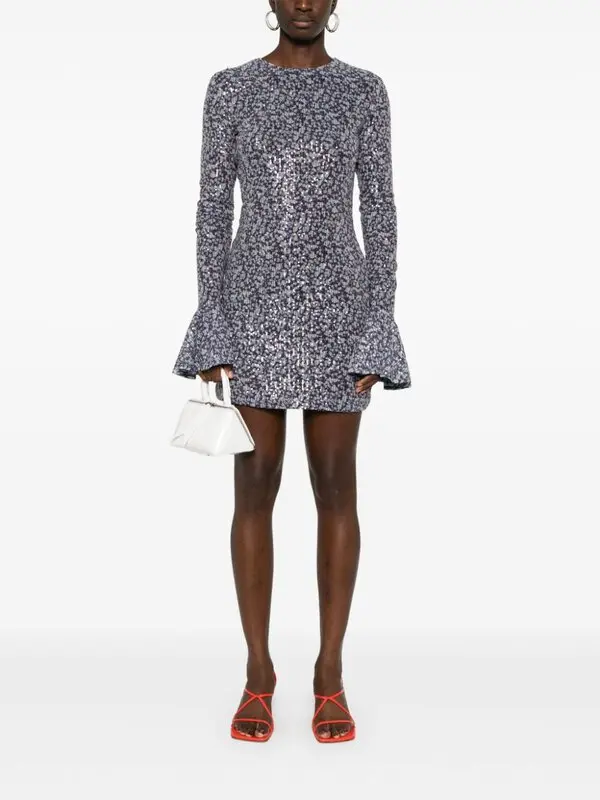 ROTATE BY BIRGER CHRISTENSEN Sequinned Mini Dress - Purple