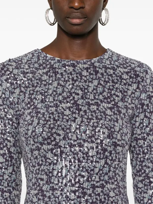 ROTATE BY BIRGER CHRISTENSEN Sequinned Mini Dress - Purple