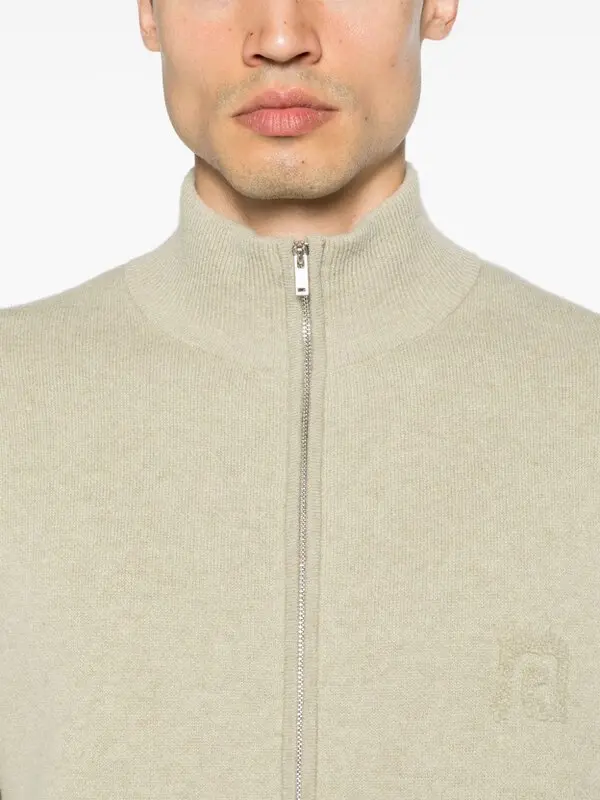 Nanushka Zip-up Merino Cardigan - Neutrals