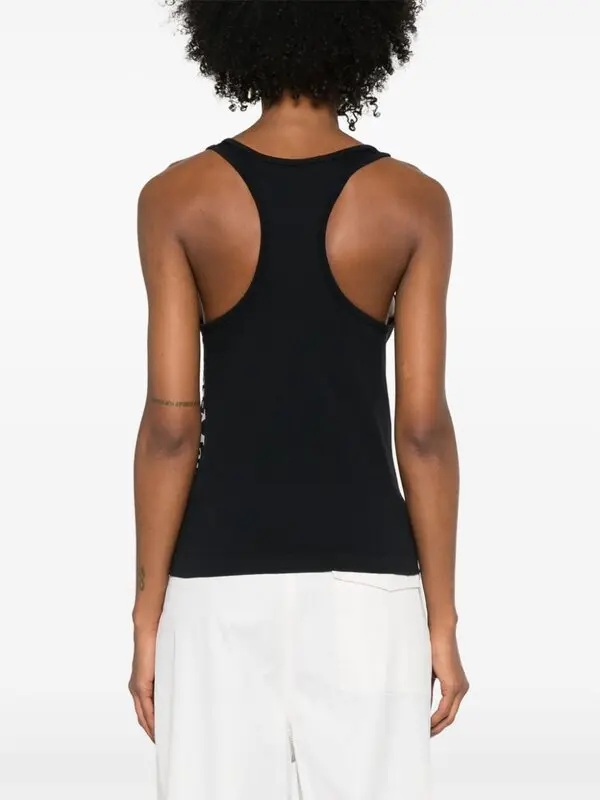 Max Mara Fortuna Logo-jacquard Tank Top - Black
