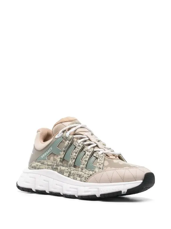 Versace Logo-print Sneakers - Neutrals