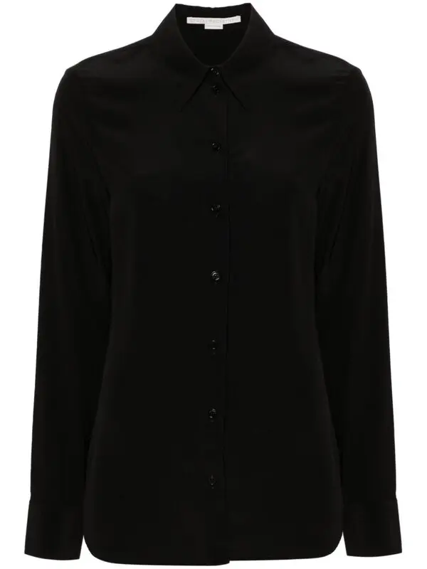 Stella McCartney Pointed-collar Silk Shirt