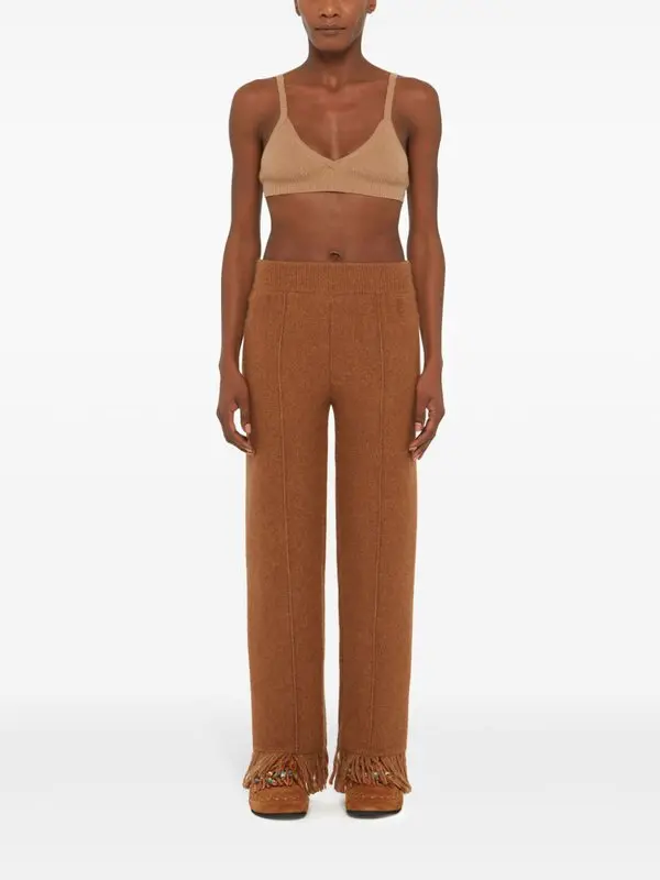 Alanui Wide-leg Trousers - Brown