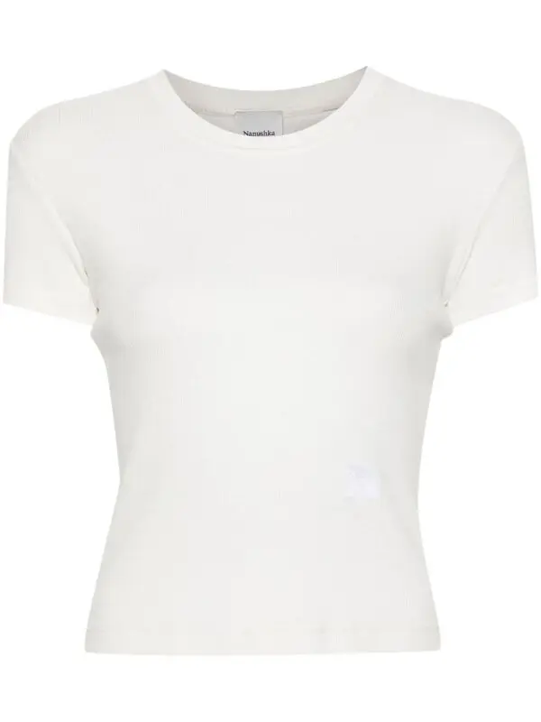 Nanushka Embroidered Ribbed T-shirt