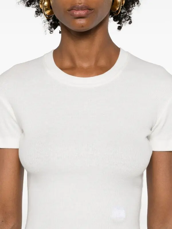 Nanushka Embroidered Ribbed T-shirt