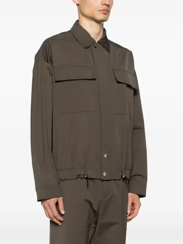 Nanushka Drawstring Twill Shirt Jacket