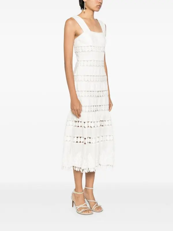 Zimmermann Trimmed Midi Dress - White