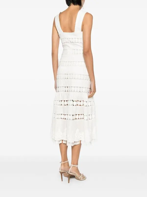 Zimmermann Trimmed Midi Dress - White