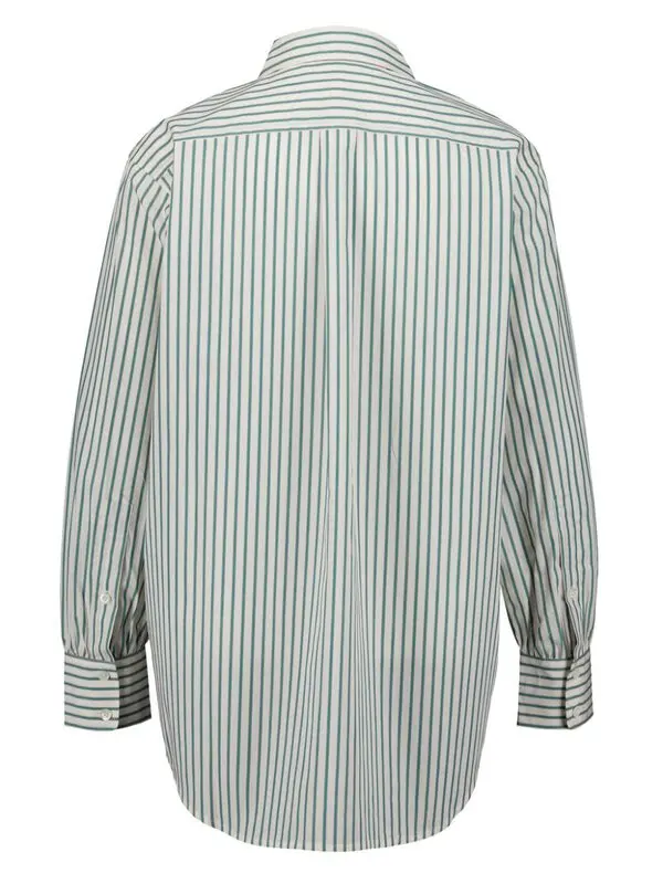 FRAME Cutaway Collar Striped Shirt