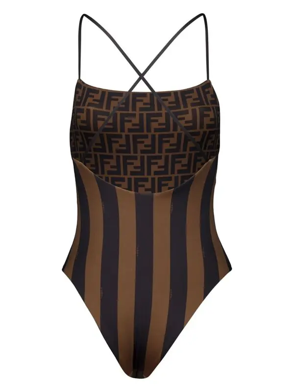 Fendi Logo-print Reversible Swimsuit