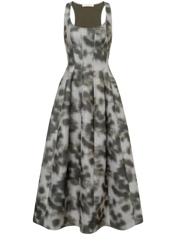 Philosophy Di Lorenzo Serafini Abstract-print Full Skirt Dress