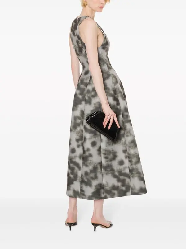 Philosophy Di Lorenzo Serafini Abstract-print Full Skirt Dress