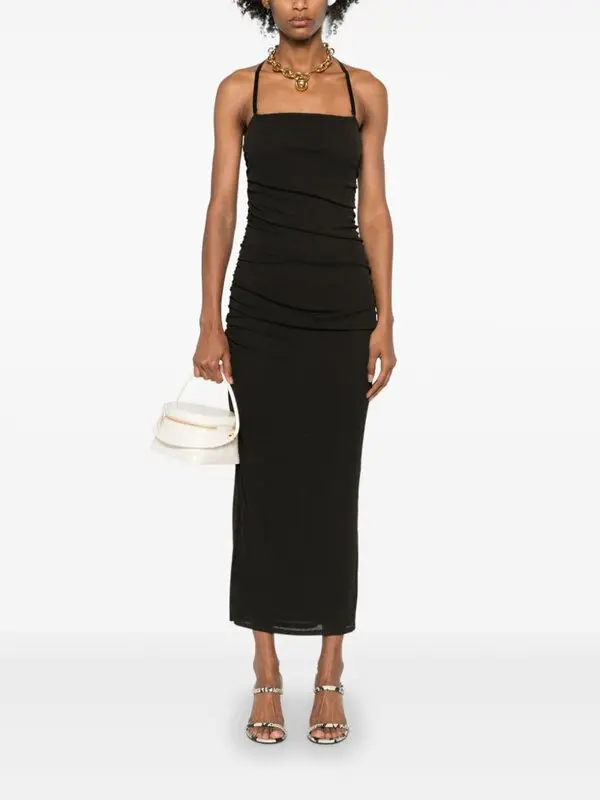 Nanushka Ruched Halterneck Midi Dress