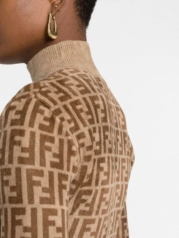 Fendi Intarsia-knit Logo Top