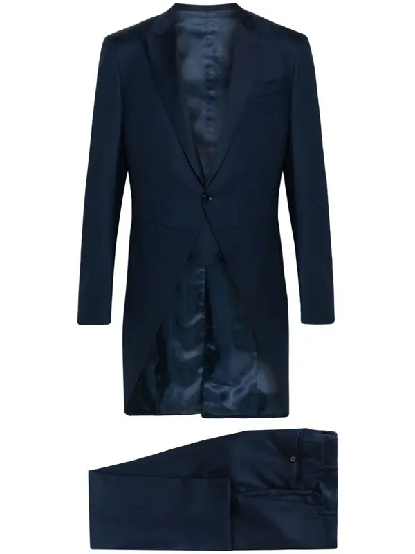 Canali Single-breasted Wool Suit - Blue
