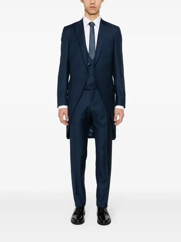 Canali Single-breasted Wool Suit - Blue