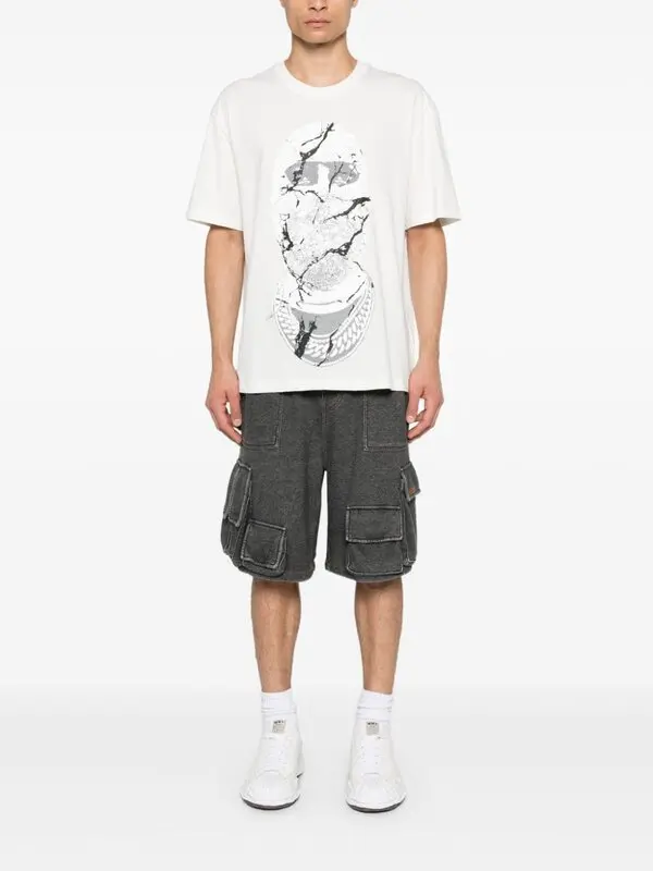 Ih Nom Uh Nit Marble Mask T-Shirt In White - 40% Off