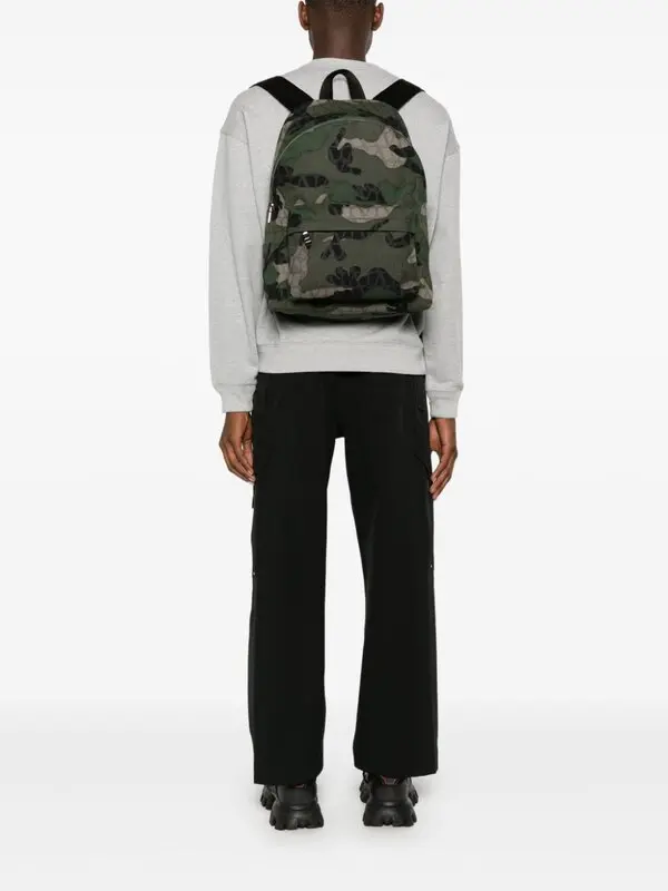 Valentino Garavani Camouflage Canvas Backpack