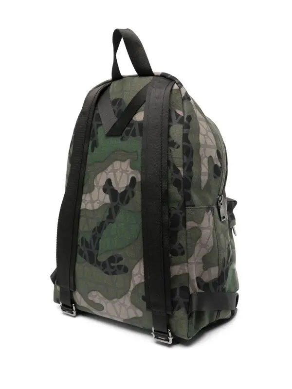 Valentino Garavani Camouflage Canvas Backpack