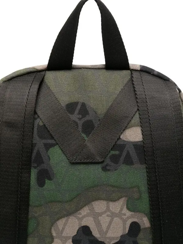 Valentino Garavani Camouflage Canvas Backpack